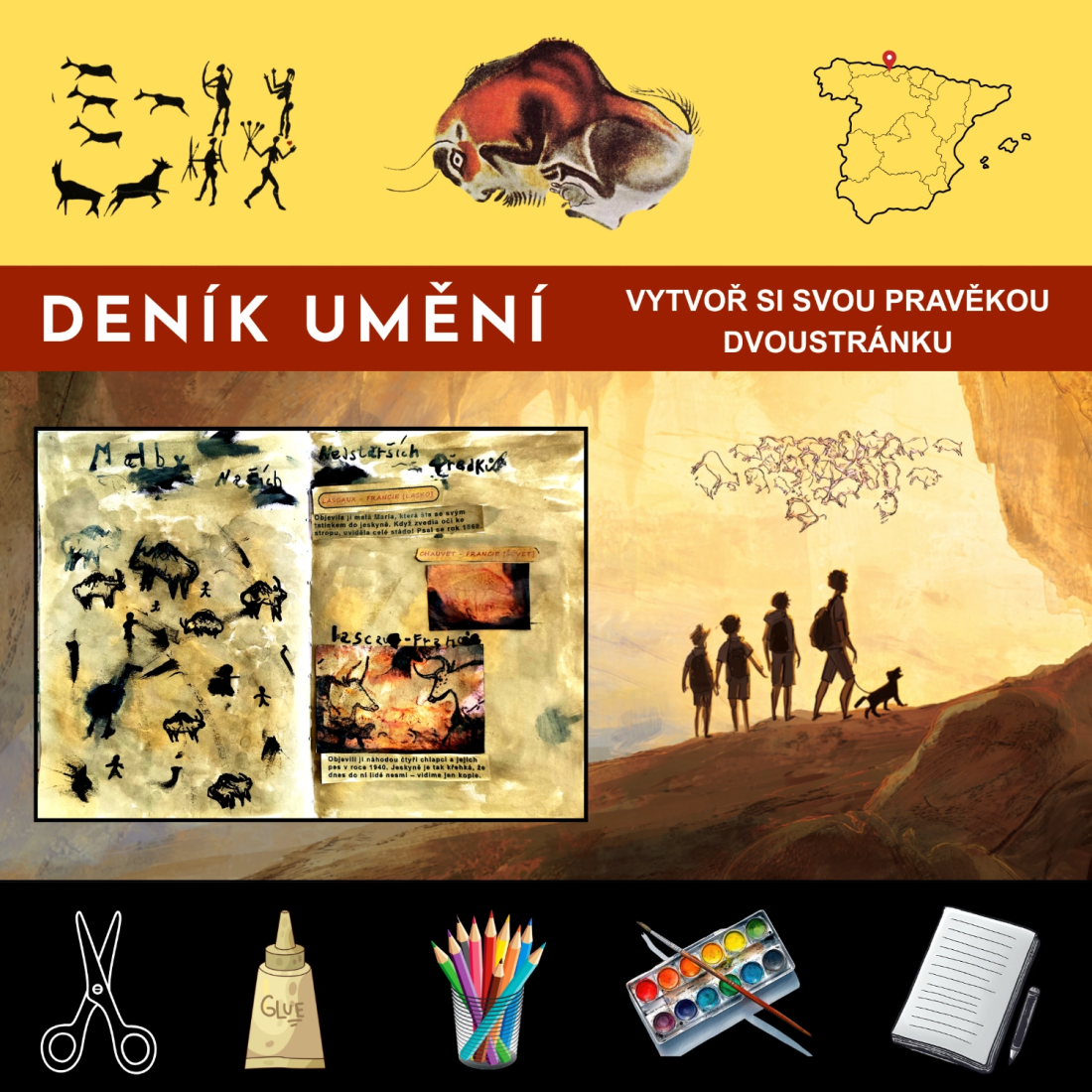 DENÍK UMĚNÍ – Malby našich nejstarších předků | Učitelnice