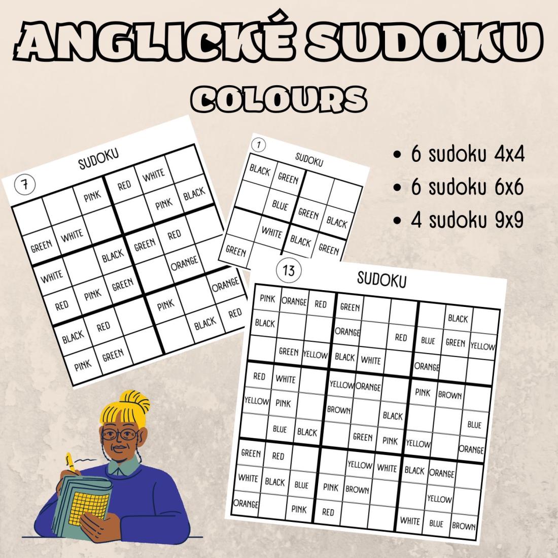 Anglické sudoku - colours | Učitelnice