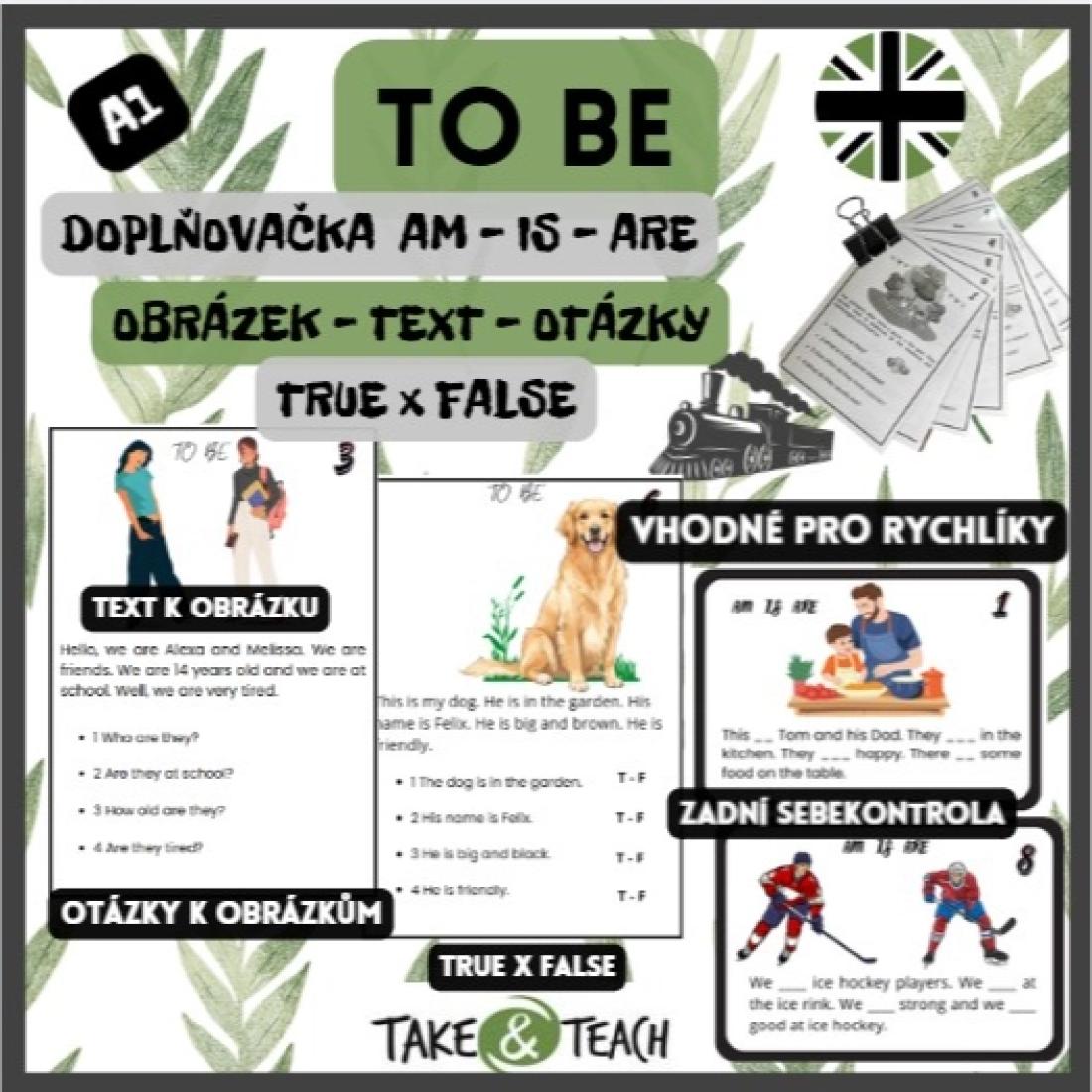 TO BE - SLOVESO BÝT - present simple - vhodné pro RYCHLÍKY | Učitelnice