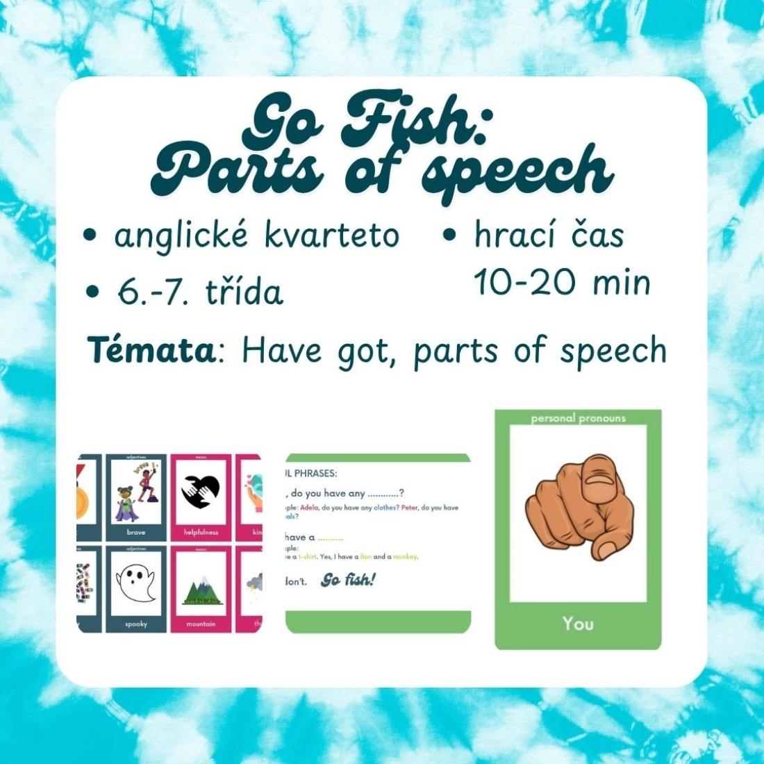 Go Fish: parts of speech | Učitelnice