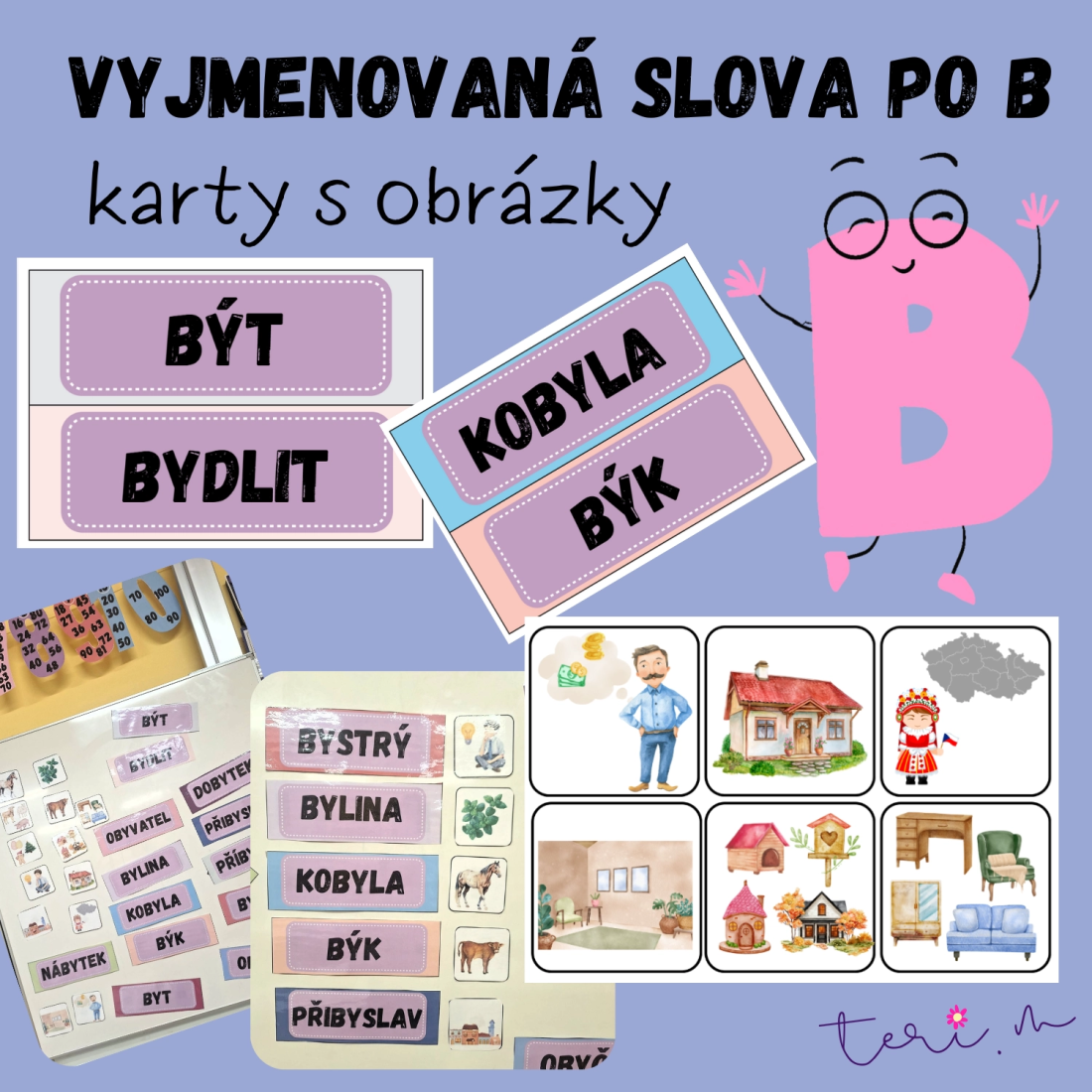 Vyjmenovaná slova po B – karty s obrázky | Učitelnice