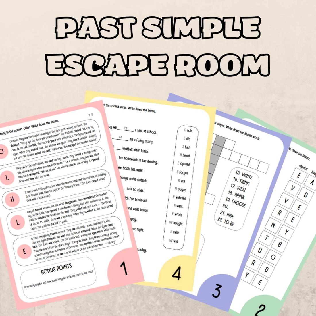 Past simple - escape room | Učitelnice