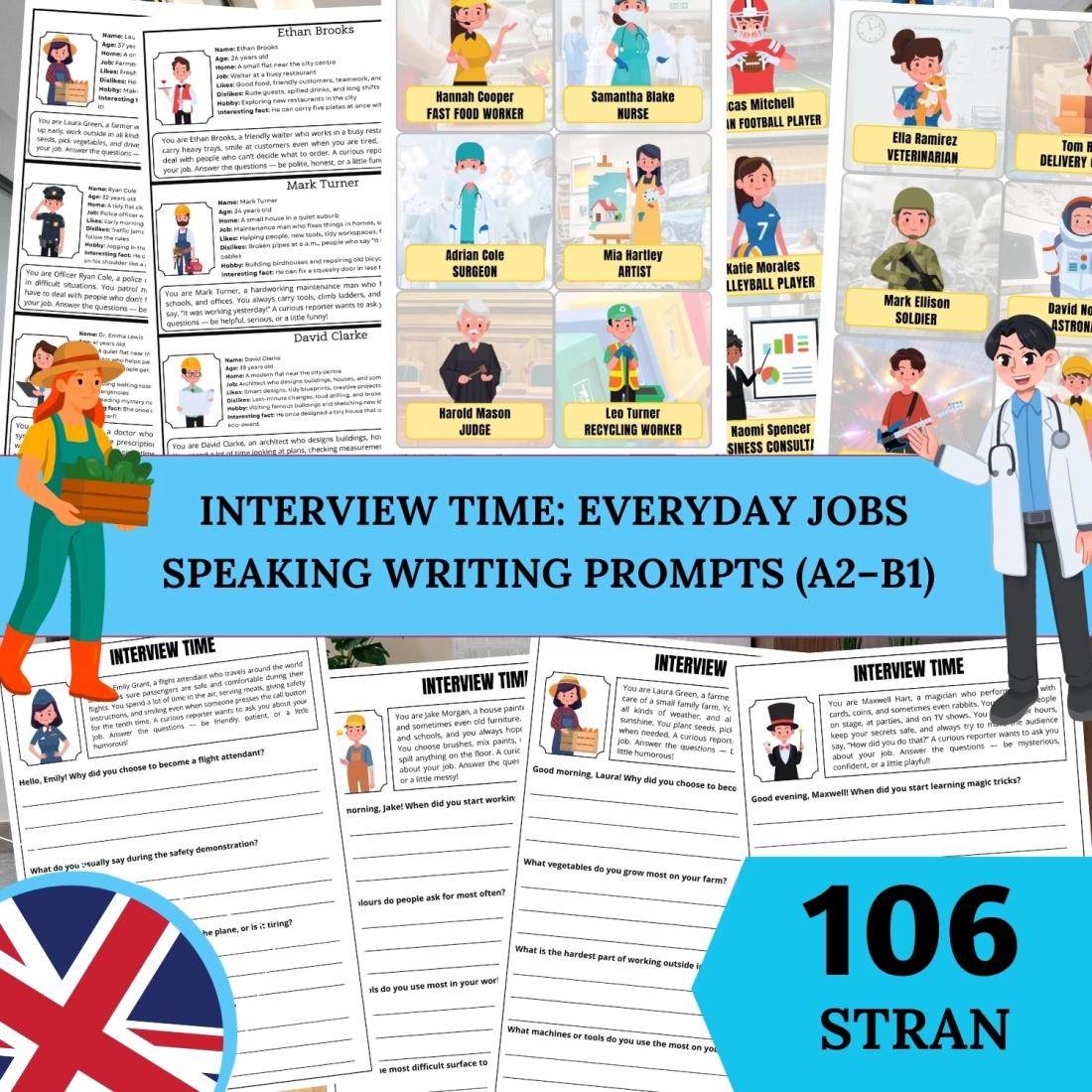Interview Time: Everyday Jobs – Speaking, Writing Prompts (A2–B1 ...