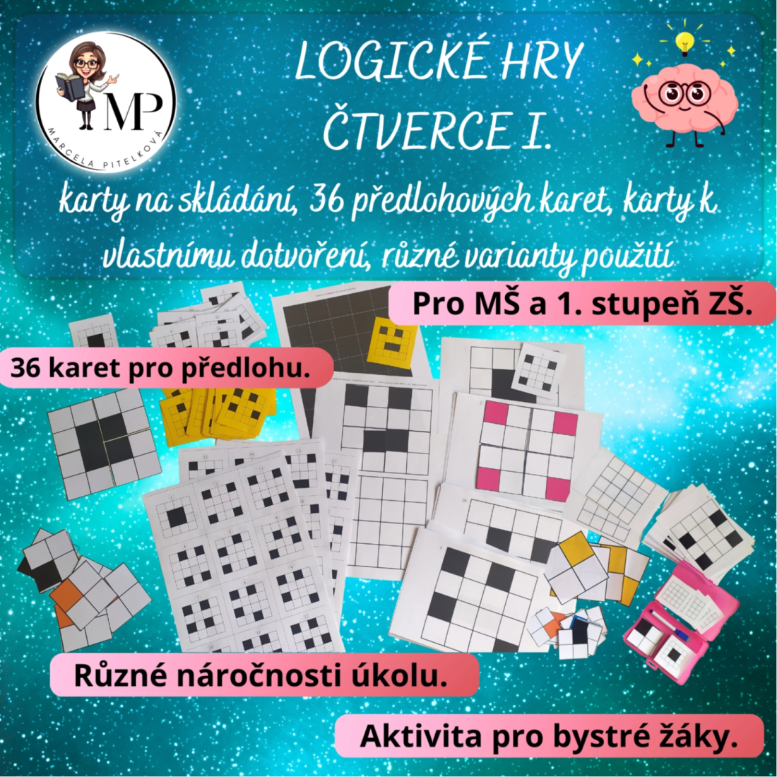 logická hra_ČTVERCE I. | Učitelnice