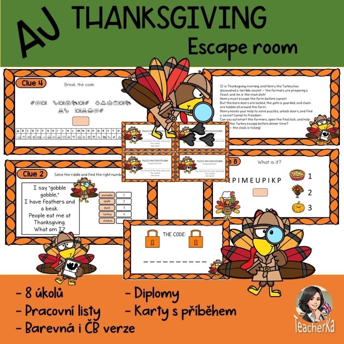 Thanksgiving - Escape room | Učitelnice