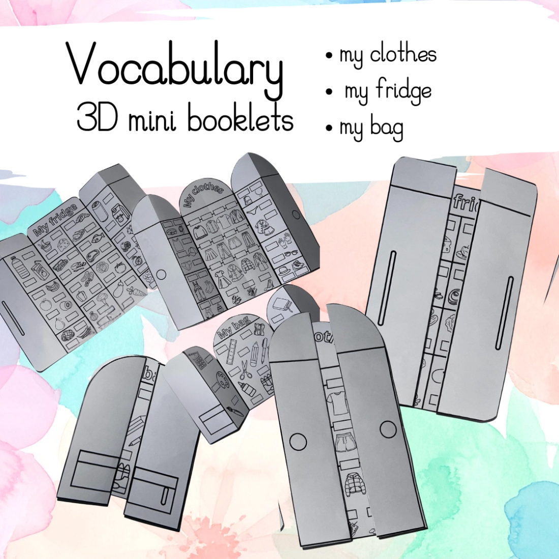 VOCABULARY - 3D MINI BOOKLETS | Učitelnice