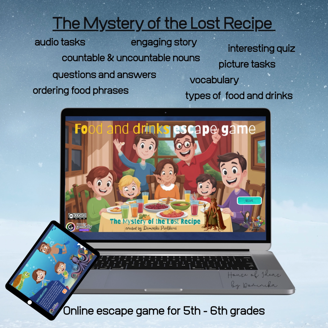 Food and drinks: The Mystery of the Lost Recipe - Escape Game | Učitelnice