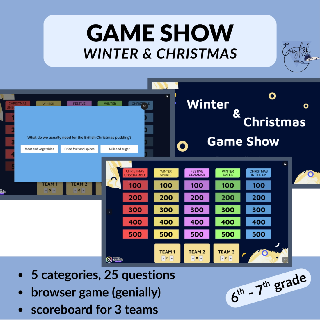 Winter & Christmas Game Show | Učitelnice