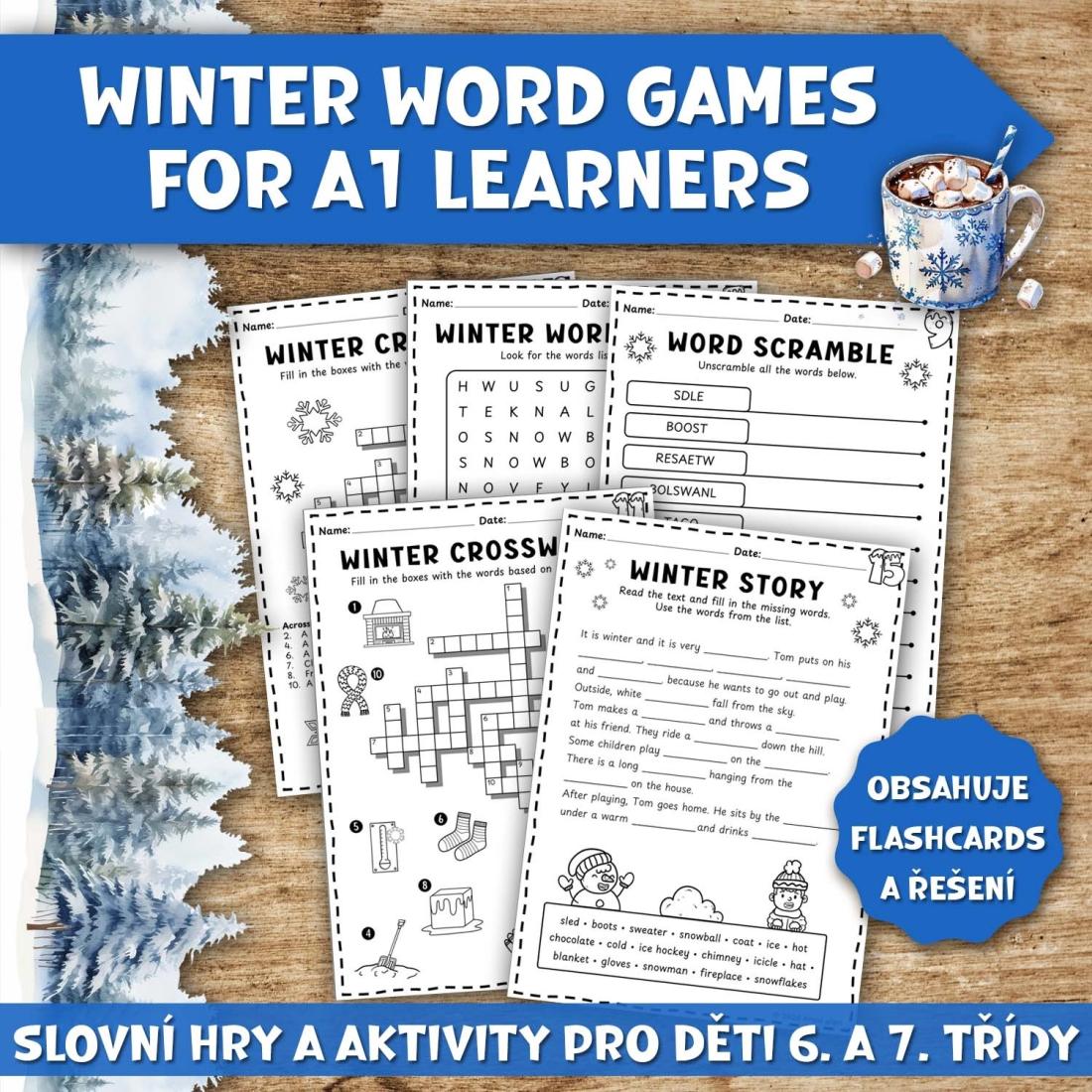 WINTER WORD GAMES | Activities and flashcards | Učitelnice