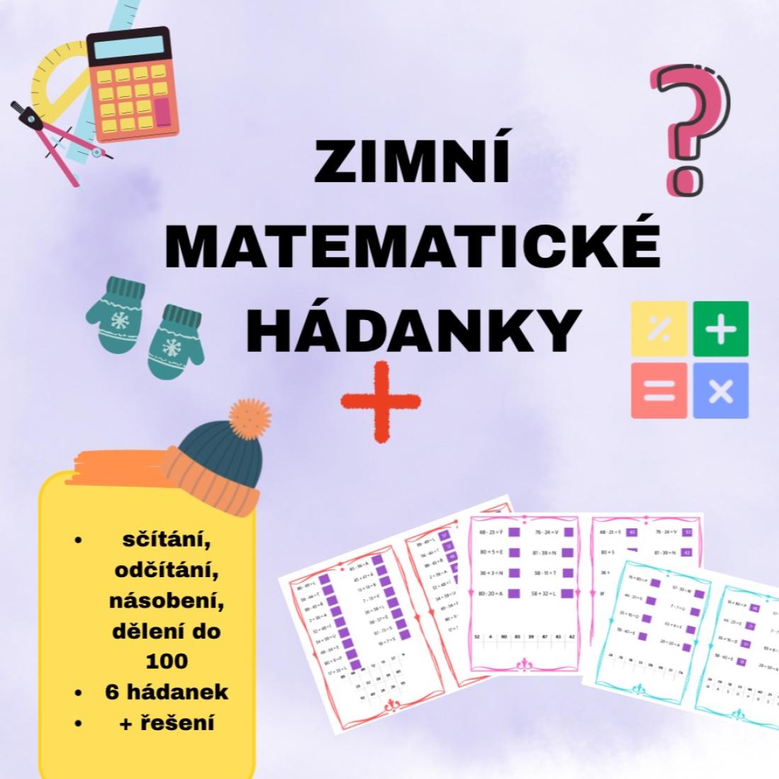 Zimní matematické hádanky | Učitelnice