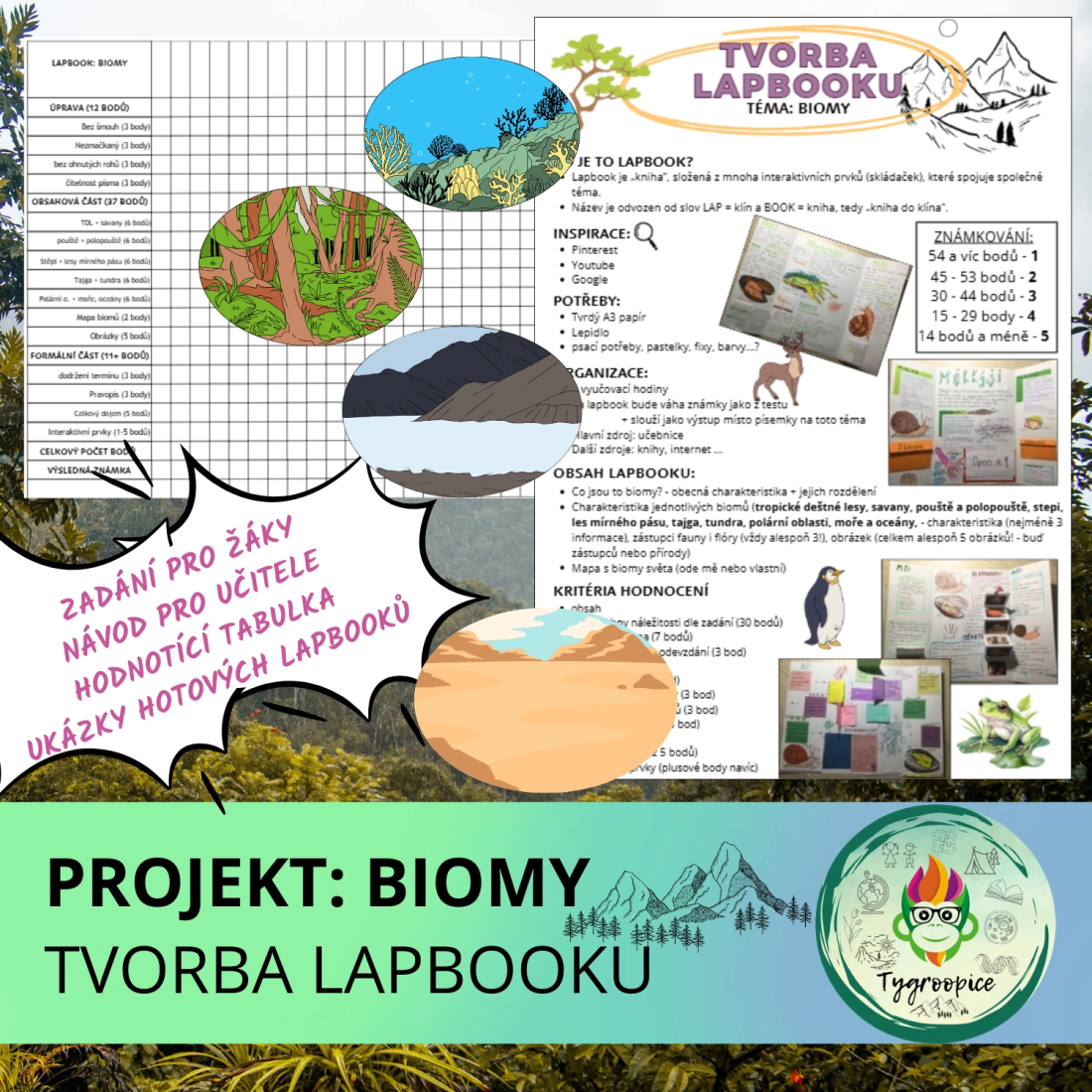 Projekt: Biomy - tvorba lapbooku | Učitelnice