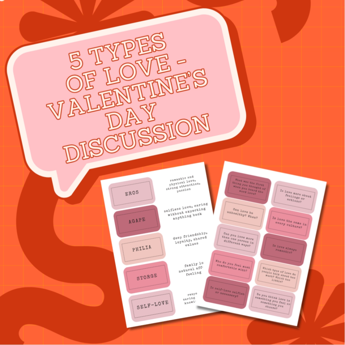 Five Types of Love – Speaking & Critical Thinking Lesson Valentine's ...