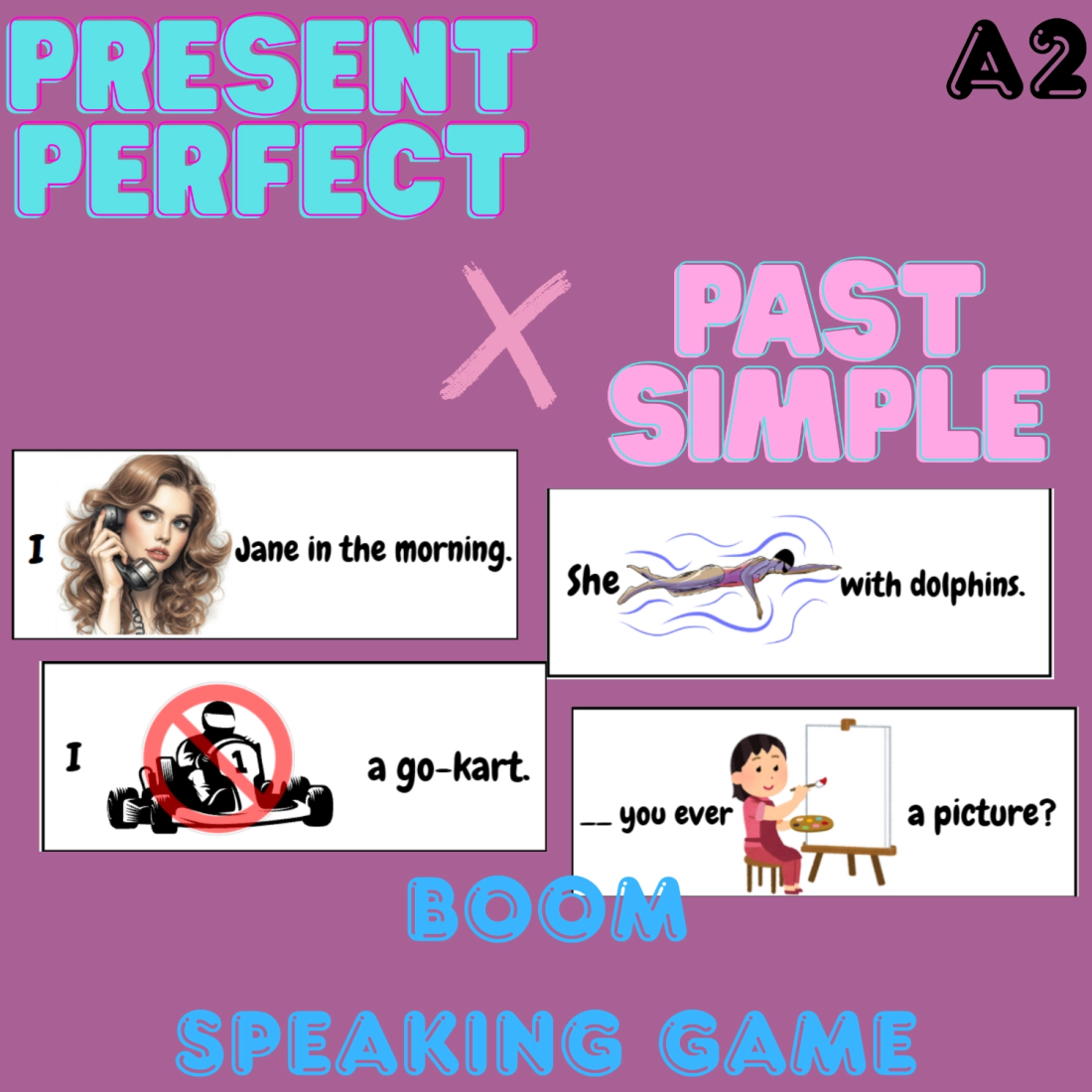 past simple vs. present perfect - BOOM speaking game | Učitelnice