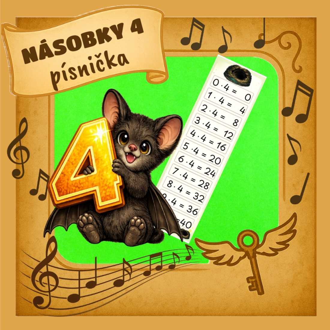Násobky č. 4 - písnička | Učitelnice