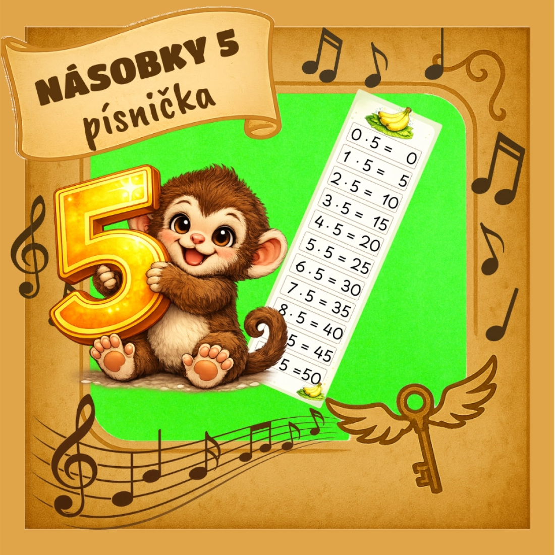 Násobky č. 5 - písnička | Učitelnice