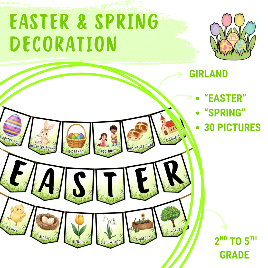 Easter & Spring decoration: girlanda | Učitelnice