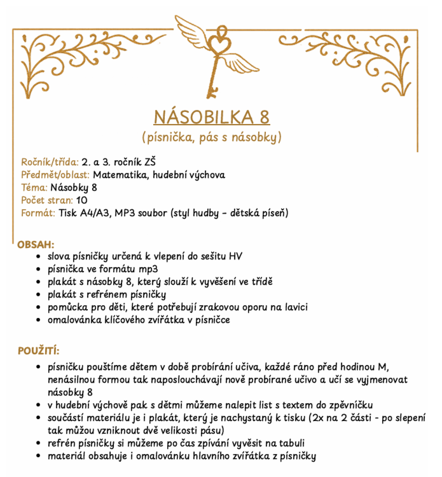 Násobky č. 8 - písnička | Učitelnice