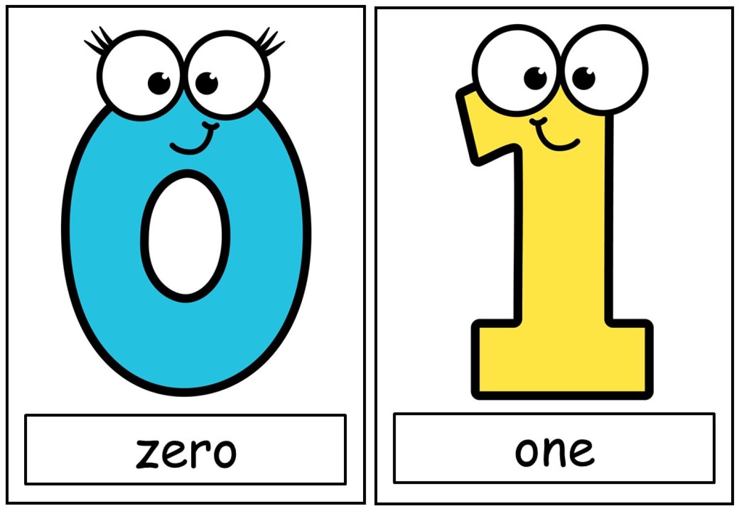 FLASHCARDS NUMBERS 0-10 | Učitelnice