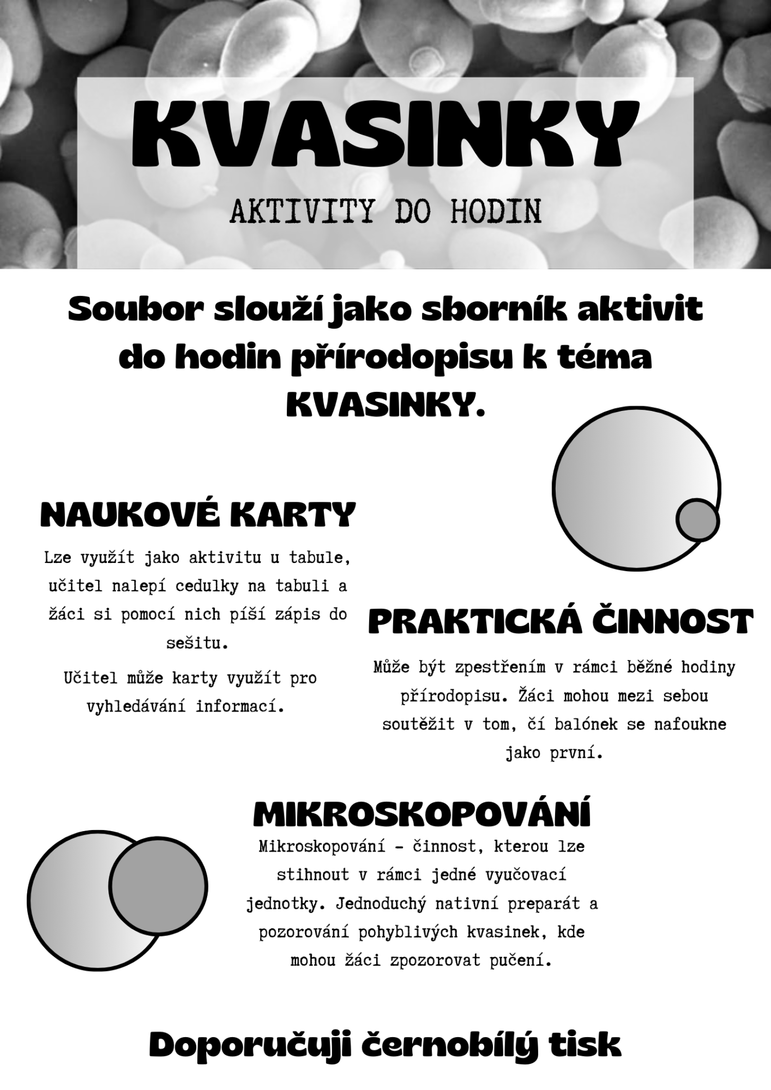KVASINKY - sborník aktivit (přírodopis, 6. ročník, 6. třída), houby ...