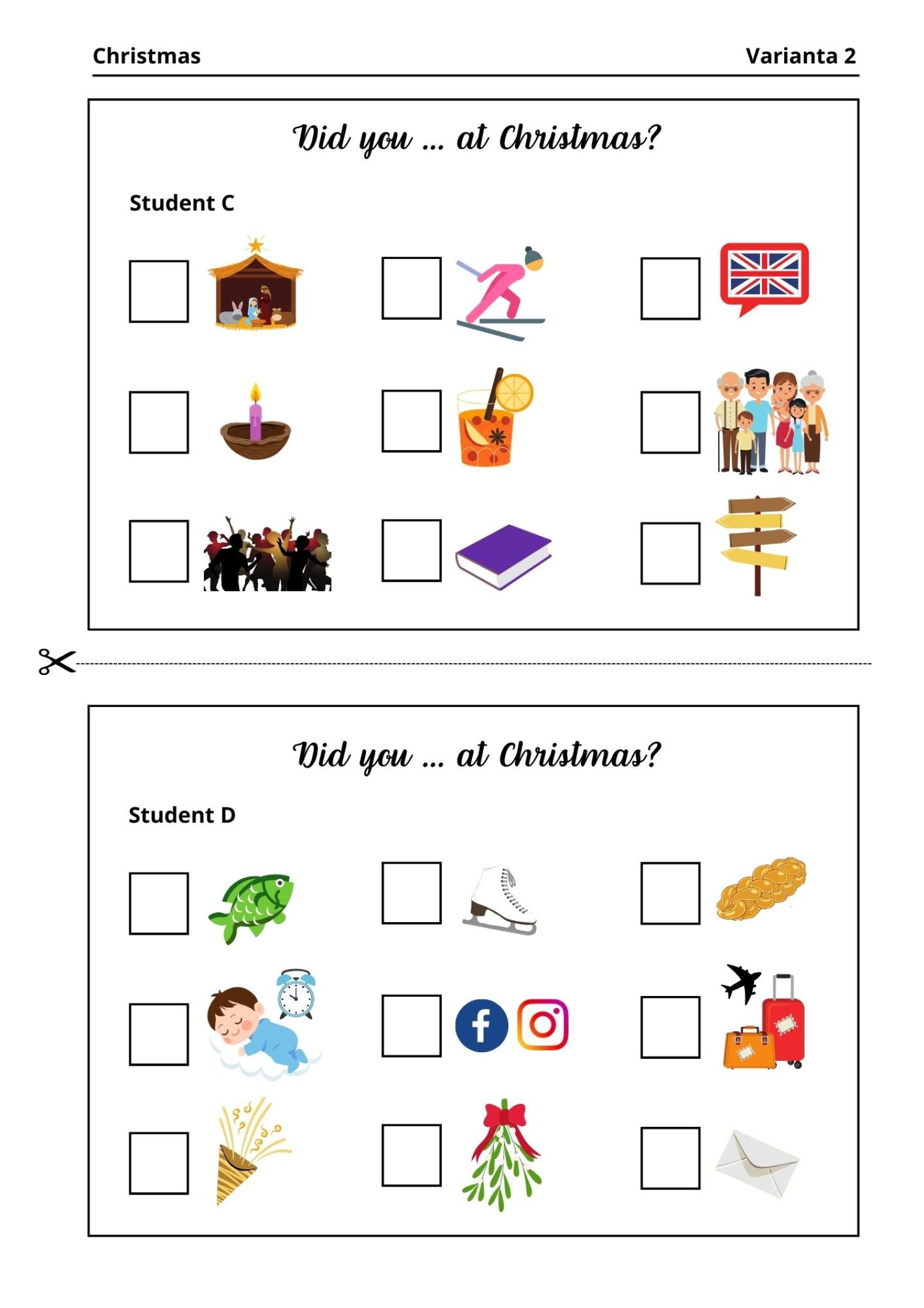 Christmas activities: Speaking cards | Učitelnice
