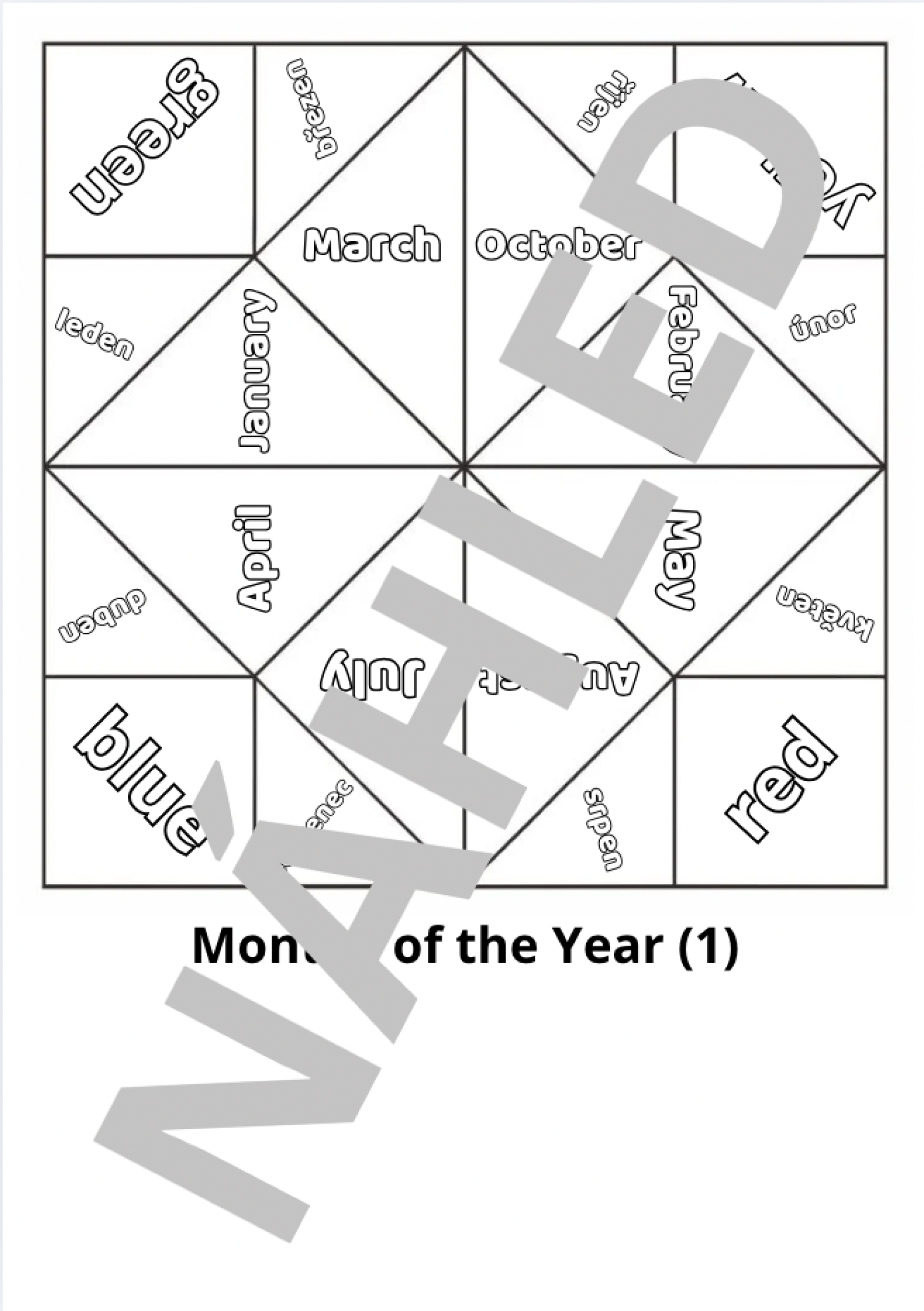 Vocabulary Fortune Teller (Nebe, peklo, ráj) - Explore Together 2 ...