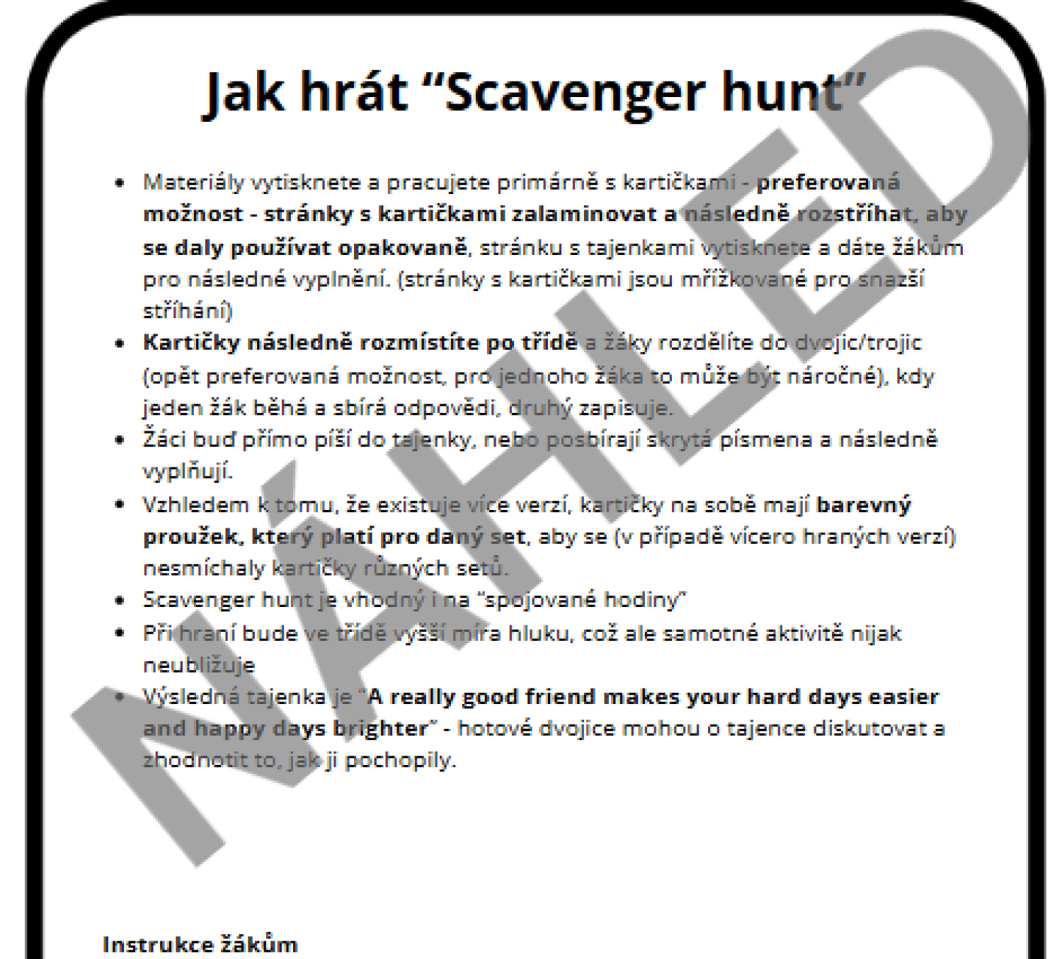 Adverbs from adjectives Scavenger hunt - orange edition | Učitelnice