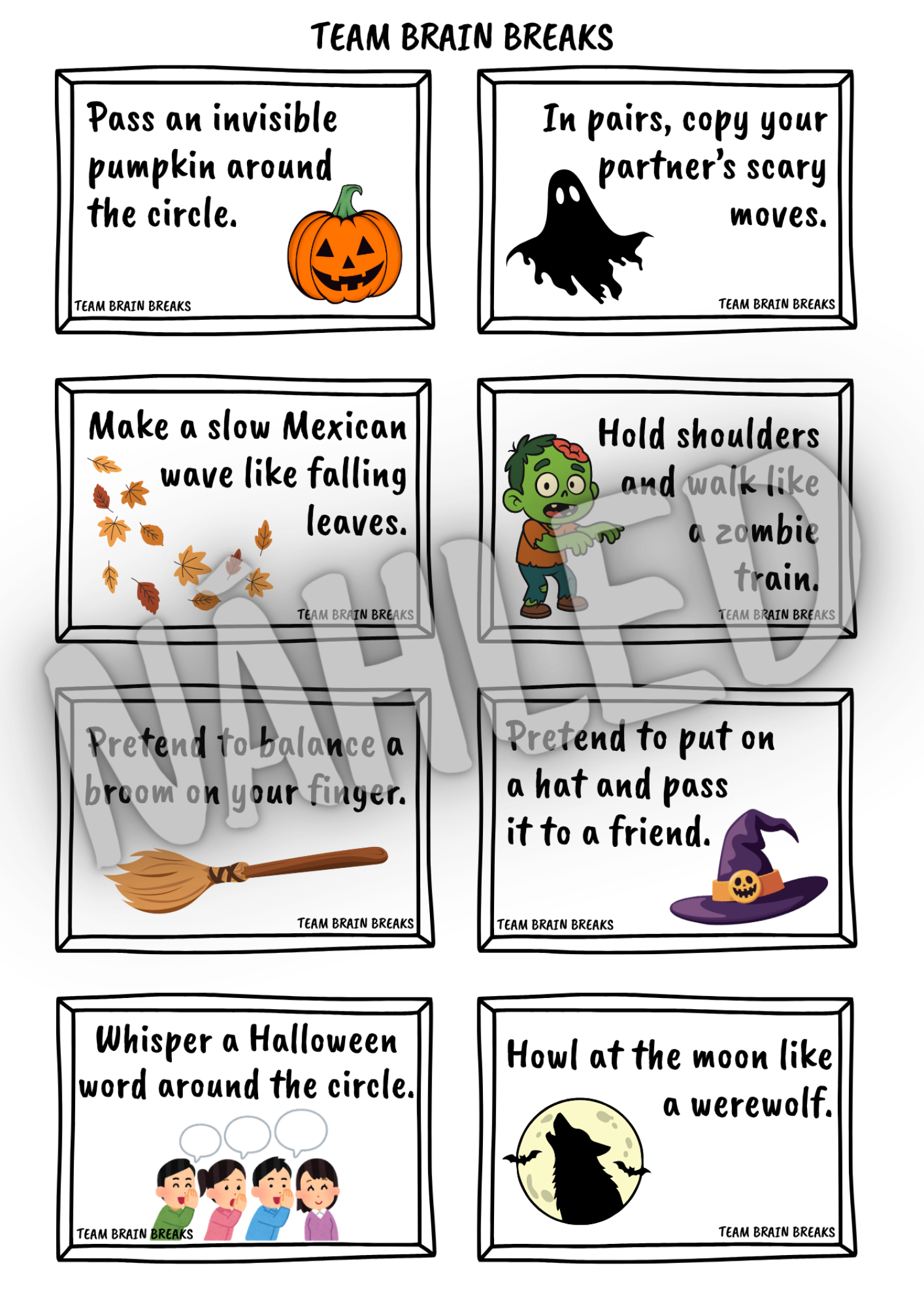 Autumn & Halloween: Brain breaks | Učitelnice