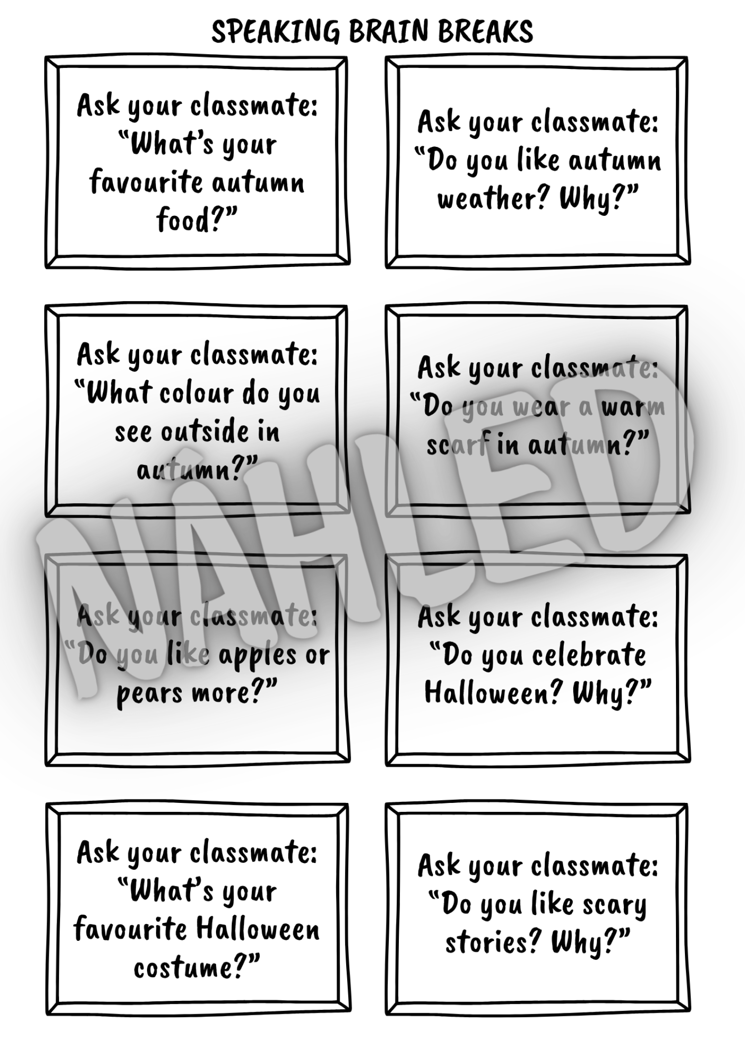 Autumn & Halloween: Brain breaks | Učitelnice
