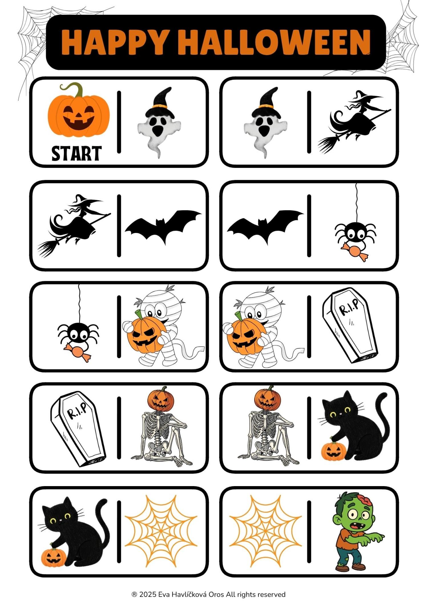 Happy Halloween Domino | Učitelnice