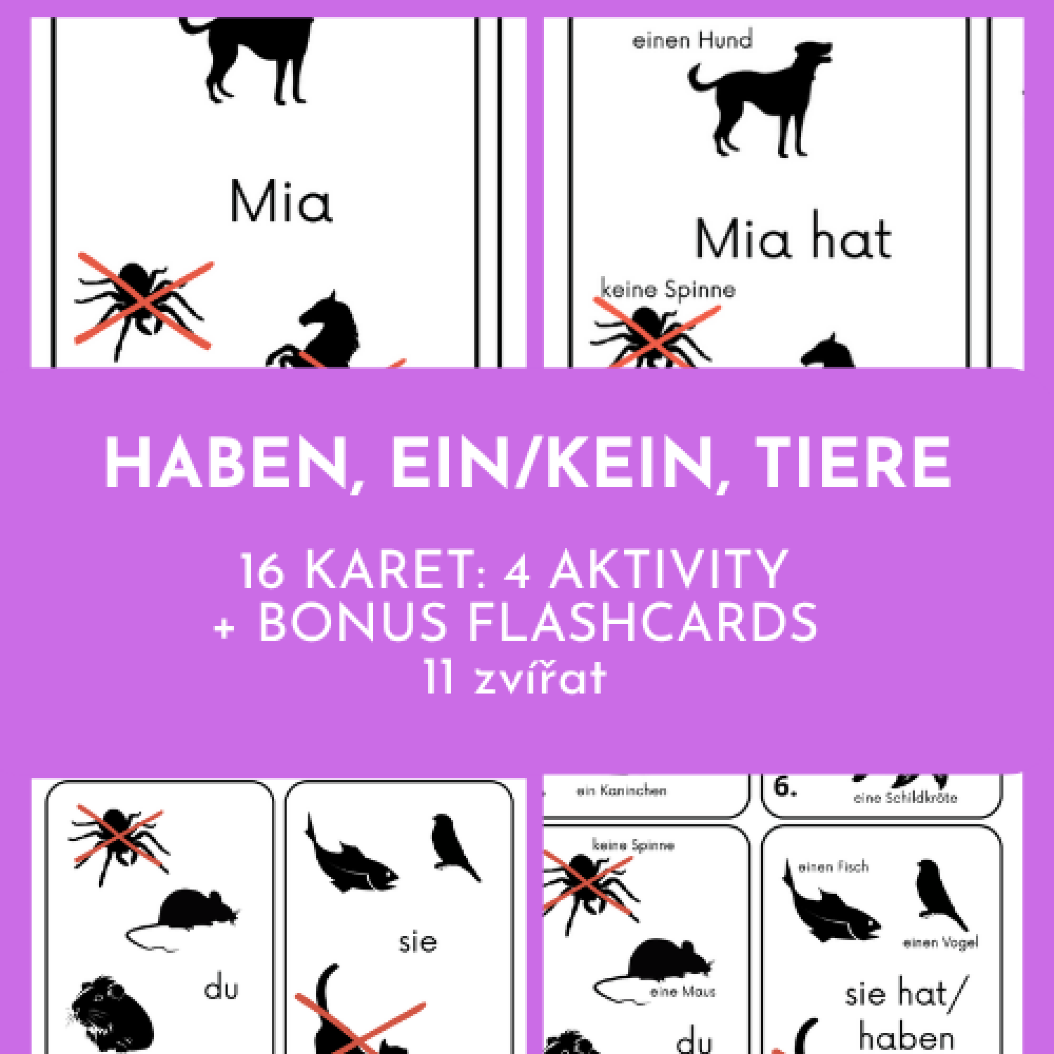 Ich habe keine Katze. HABEN, AKKUSATIV, EIN/KEIN, TIERE | Učitelnice