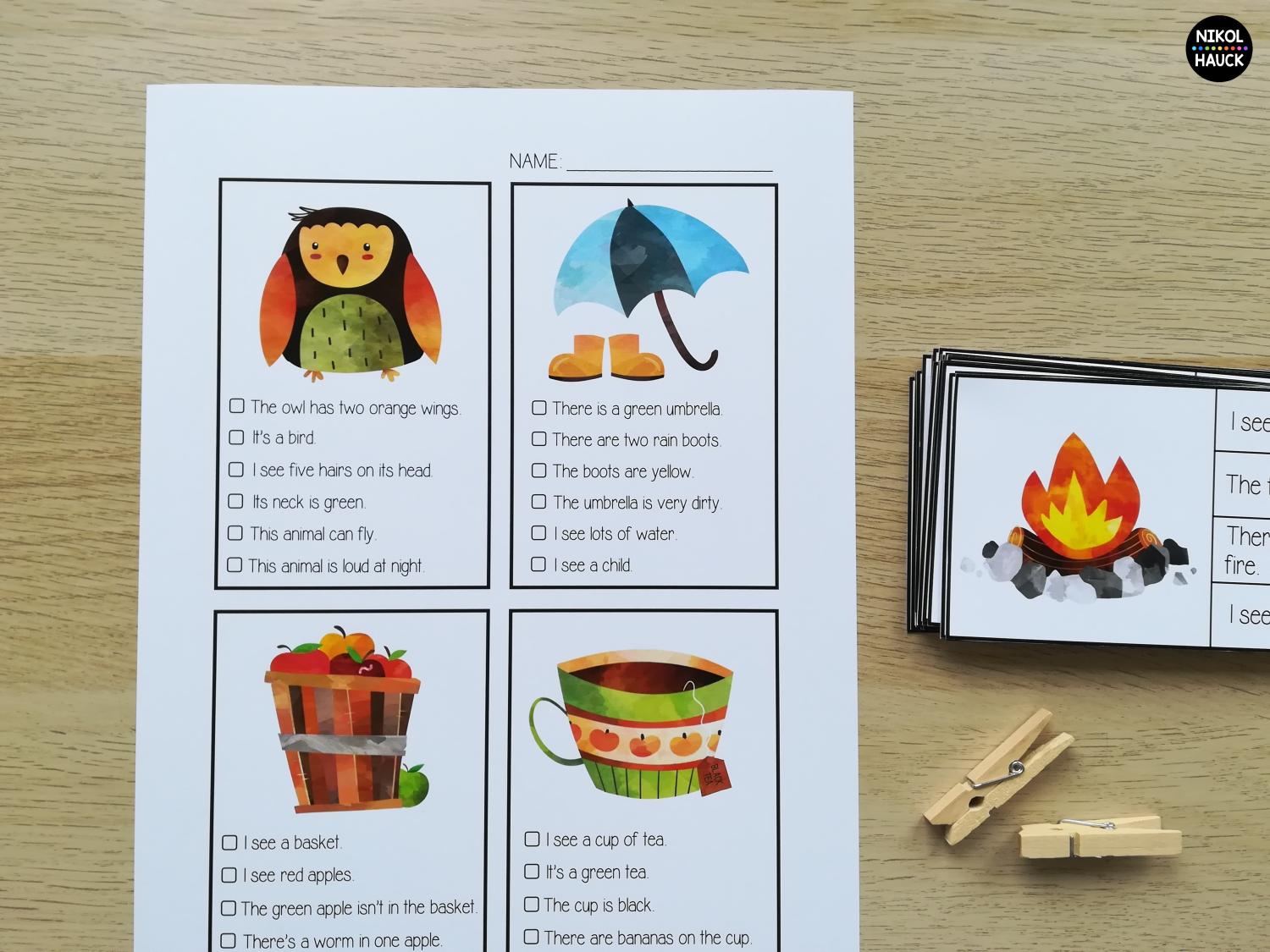 FALL/AUTUMN: PICTURE AND READING COMPREHENSION | Učitelnice