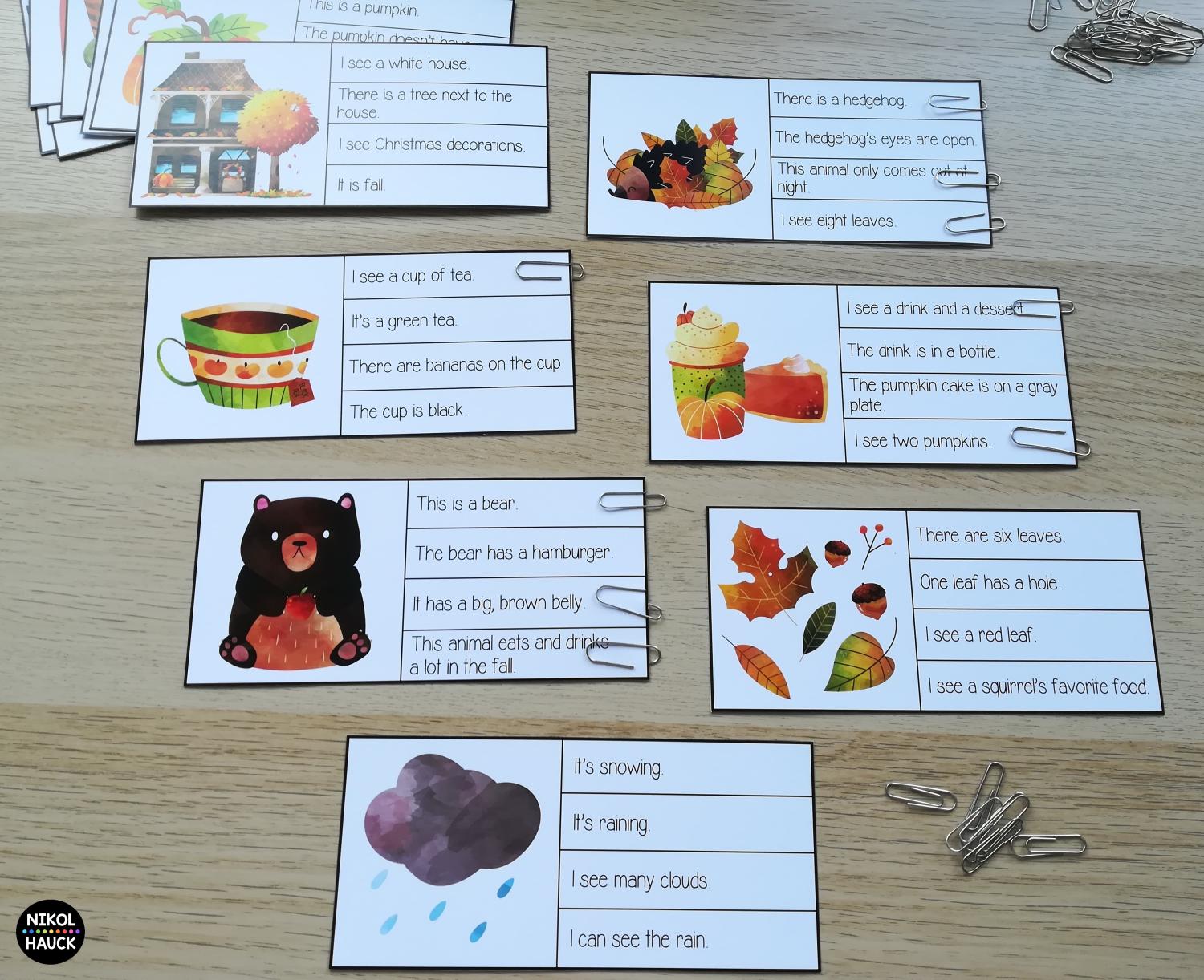 FALL/AUTUMN: PICTURE AND READING COMPREHENSION | Učitelnice