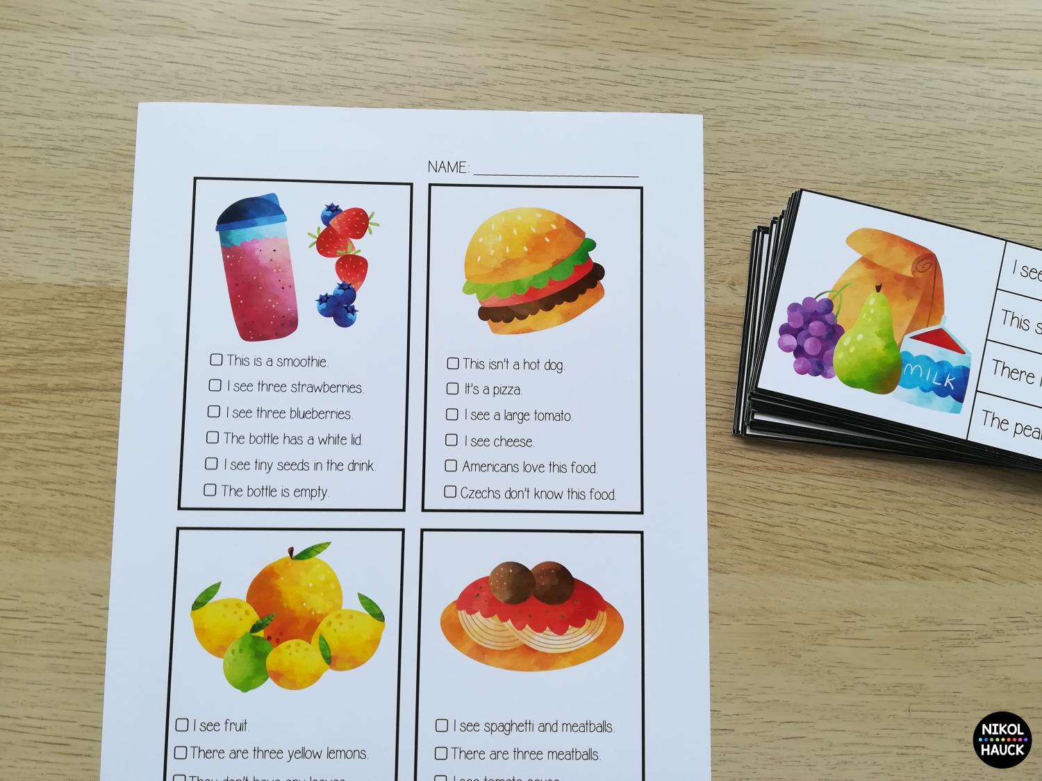 FOOD: PICTURE AND READING COMPREHENSION | Učitelnice
