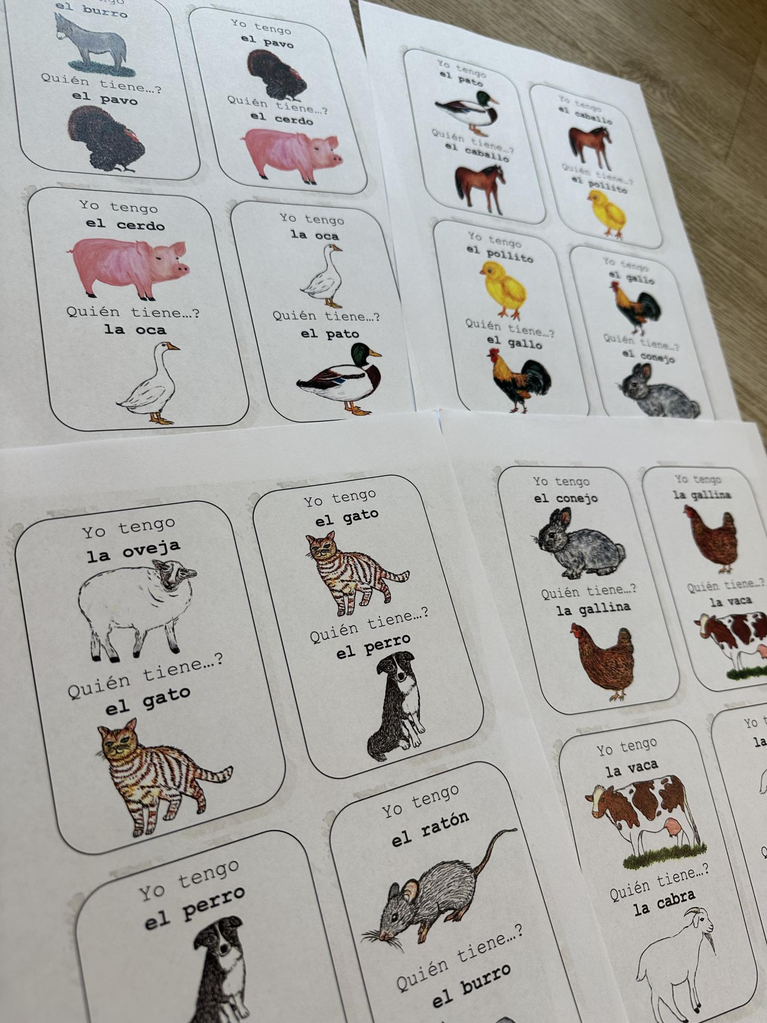 Animales de granja - Yo tengo, quién tiene? | Učitelnice