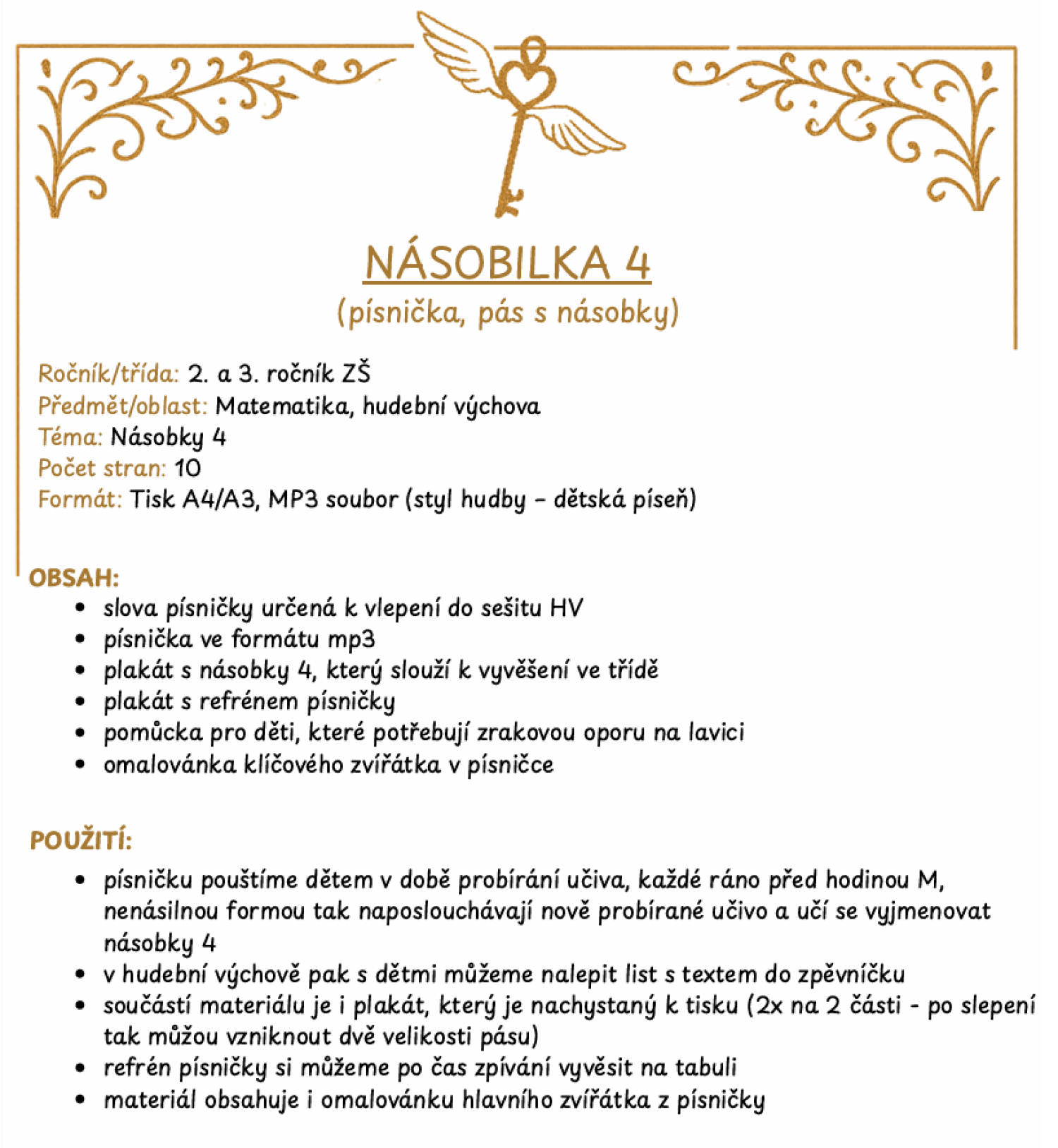 Násobky č. 4 - písnička | Učitelnice