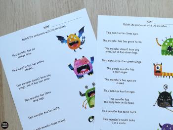 MONSTERS: PICTURE AND READING COMPREHENSION | Učitelnice