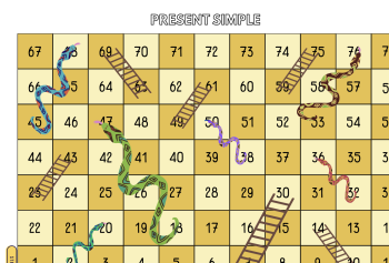 Snakes and ladders - present simple, boardgame | Učitelnice