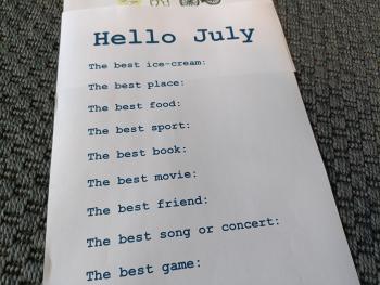SUMMER HOLIDAY DIARY | Učitelnice