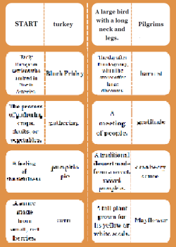Thanksgiving - Dominoes | Učitelnice