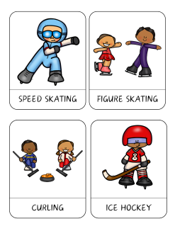 WINTER SPORTS - Three-part cards | Učitelnice