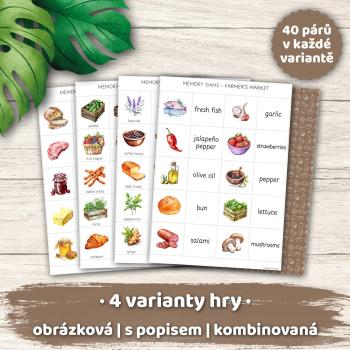 Anglické PEXESO | FARMER'S MARKET | Učitelnice