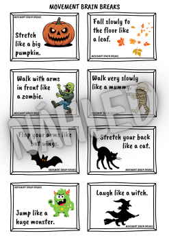 Autumn & Halloween: Brain breaks | Učitelnice