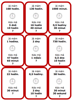 já mám, kdo má - jednotky času | Učitelnice